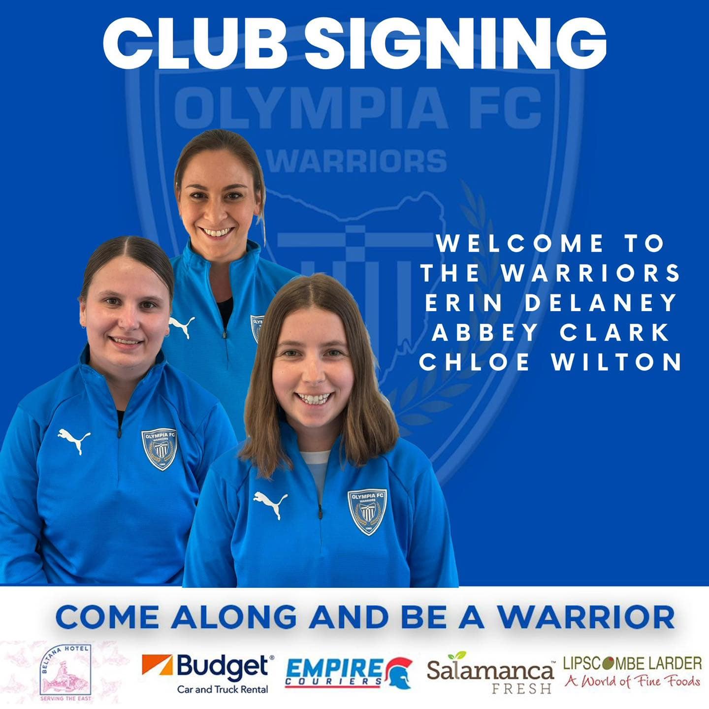 Some new faces at the Warriors - Olympia FC Warriors